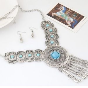 Jewelry | Gypsy Nature Stone Tassel Set | Poshmark